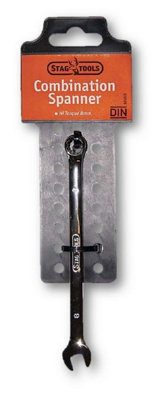 Stag STA138 Expert Hi Torq Metric Combination Spanner 8mm Chrome ...