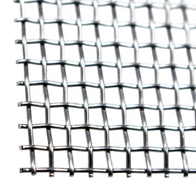 Stainless 1x8 Steel Woven Wire Mesh 30cm x 30cm | DIY at B&Q