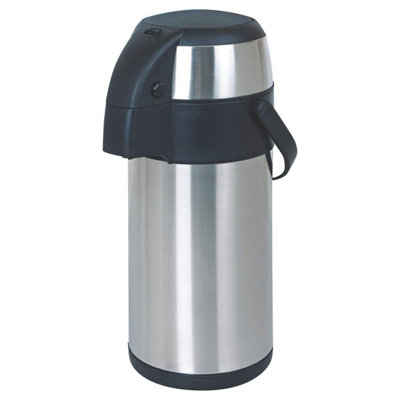 Stainless Steel AIR Pot HOT Drinks Flask Travel Vacuum - Stainless ...