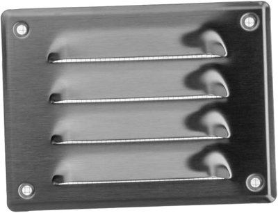 Stainless Steel Air Vent Grille 140mm x 105mm with Fly Screen