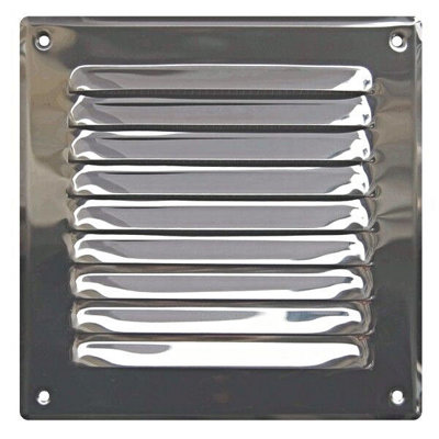 Stainless Steel Air Vent Grille 165mm x 165mm | DIY at B&Q