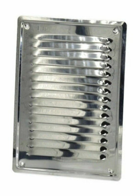 Stainless Steel Air Vent Grille 165mm x 230mm | DIY at B&Q