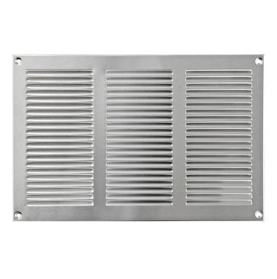 Stainless Steel Air Vent Grille 300mm x 200mm | DIY at B&Q
