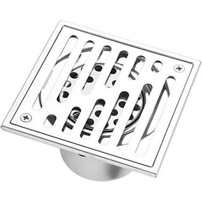 Stainless Steel AntiOdor AntiClogging Square Bathroom Floor Drain Waste ...