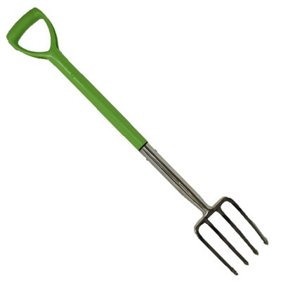Stainless Steel Border Fork Gardening 4 Prongs Planting Farming Landscaping
