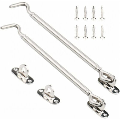 Stainless Steel Cabin Hook Heavy Duty 205mm Gate Latch Lock for Shed ...