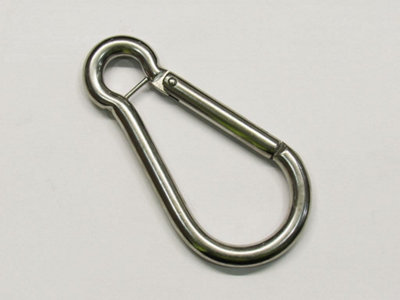 Stainless Steel Carabiner Clip Snap Hook with Bar 13MM (Wire Rope ...