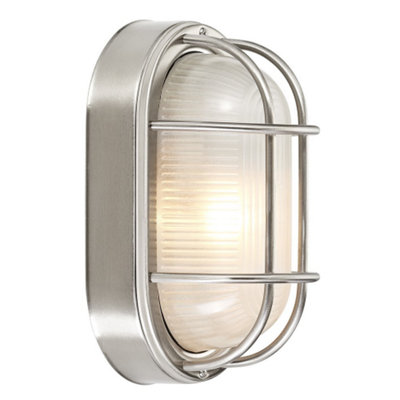 Stainless Steel Cast Aluminium Outdoor Oval Bulkhead Wall Light