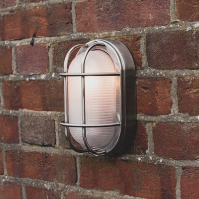Stainless Steel Cast Aluminium Outdoor Oval Bulkhead Wall Light