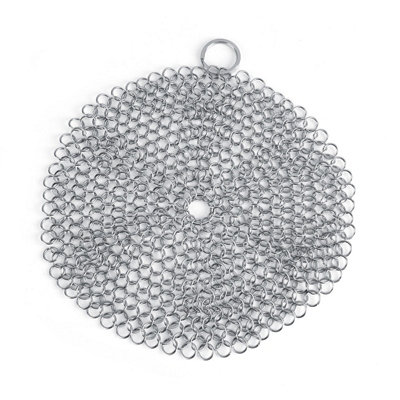 Stainless Steel Chainmail Scrubber Rust Proof Scraper Cleaner for Cast ...