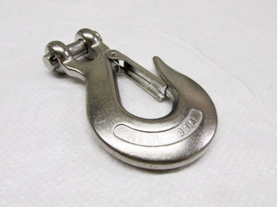 Stainless Steel Clevis Slip Hook with Safety Latch 8MM (Spring Loaded ...