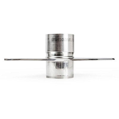 Stainless Steel, Collar Top Plate Pipes Stove Chimney Flue 80 mm