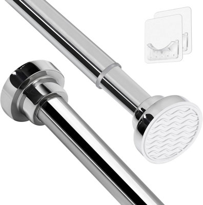 Stainless Steel Extendable Shower Curtain Rod Tension Pole, including 2 ...
