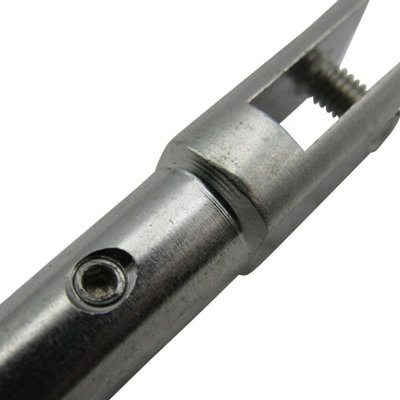 Stainless Steel Fork Terminal with Grub Screws - For 4MM Wire Rope ...