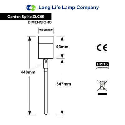 Stainless Steel Garden Spike Light Adjustable Spike GU10 ZLC05