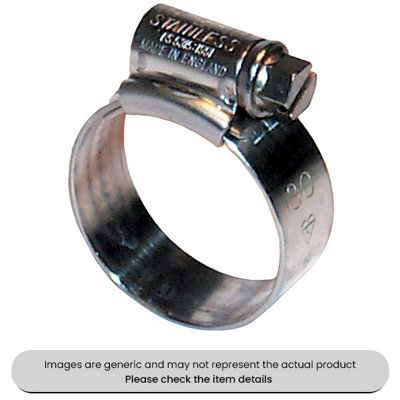 Stainless Steel Hi-Grip Hose Clips 18/8 Marine Quality 90-120MM Pack Qty 5