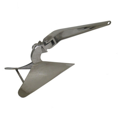 Stainless Steel Hinged Plough Anchor 13KG (Marine Boat Mooring Plow)