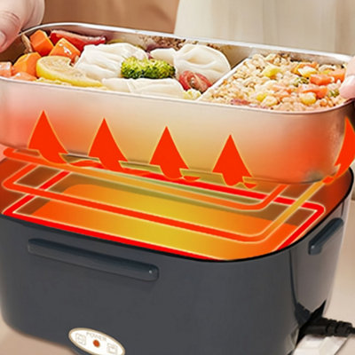 Stainless steel insulation car mounted electric heating bento box