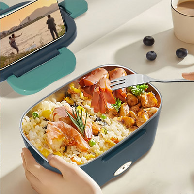 Stainless steel insulation car mounted electric heating bento box