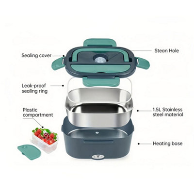 Stainless steel insulation car mounted electric heating bento box