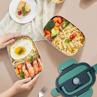 Stainless steel insulation car mounted electric heating bento box