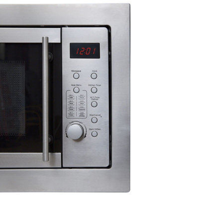 Stainless Steel Integrated Microwave Oven 900W 25L, Digital Display ...