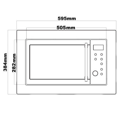 Stainless Steel Integrated Microwave Oven 900W 25L, Digital Display ...