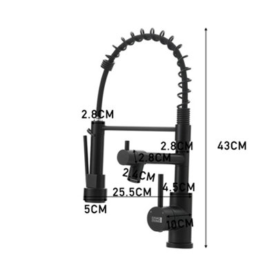 Stainless Steel Kitchen Faucet with Pull Down Spring Spout and Pot ...