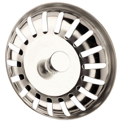 Stainless Steel Kitchen Sink Strainer Plug Dual Function Basket Waste ...