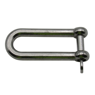 STAINLESS STEEL LONG DEE SHACKLE CAPTIVE SCREW 4MM (MARINE FISHING BOAT ...