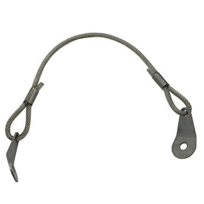 Stainless Steel PVC Coated Lanyard Tab/Tab 200mm Retaining Wire 2-3mm