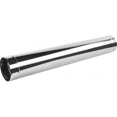 Stainless Steel Rigid Pipe 150mm / 1m Chimney Solid Tube | DIY at B&Q