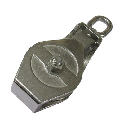 Stainless Steel Seine Pulley Block with Eye 125MM (19MM Wire Rope Metal ...