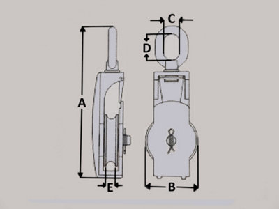 Stainless Steel Seine Pulley Block with Eye 75MM (15MM Wire Rope Metal ...