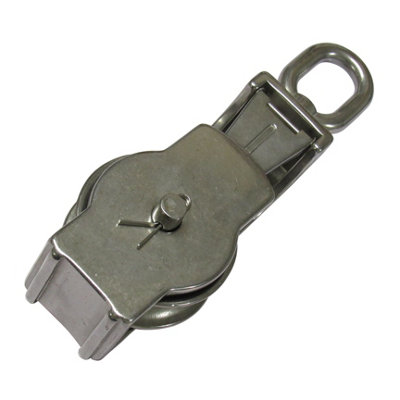 Stainless Steel Seine Pulley Block with Eye 75MM (22MM Wire Rope Metal ...