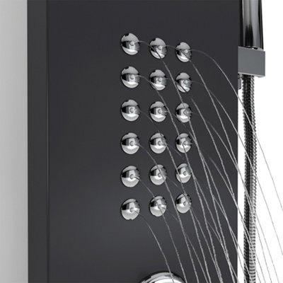 Stainless Steel Shower Panel with LED Temperature Display Thermostatic ...