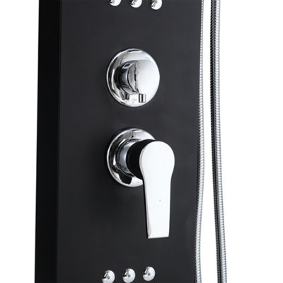 Stainless Steel Shower Panel with LED Temperature Display Thermostatic ...