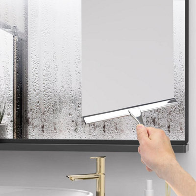 Stainless Steel Shower Screen Wiper - Shower Squeegee - 10-inch Wide ...