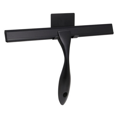 Stainless Steel Shower Screen Wiper with Suction Hook, 10-Inch Rubber ...