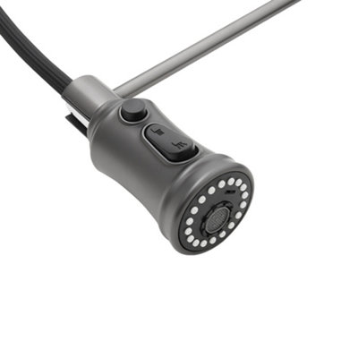 Stainless Steel Side Lever Kitchen Spring Neck Kitchen Tap Mixer Tap Grey