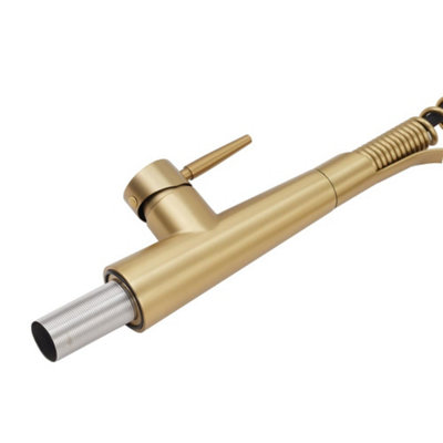 Stainless Steel Side Lever Kitchen Spring Neck Pull Out Kitchen Tap ...