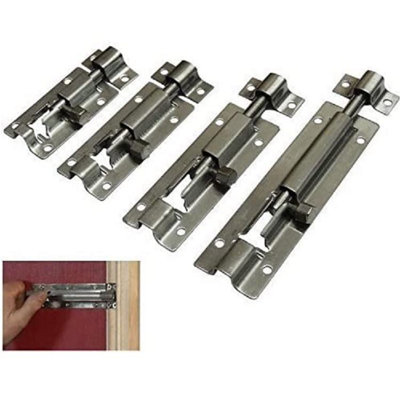 Stainless Steel Slide Bolt Lock Catch Latch for Bathroom Toilet Shed ...