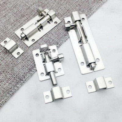 Stainless Steel Slide Bolt Lock Catch Latch for Bathroom Toilet Shed ...