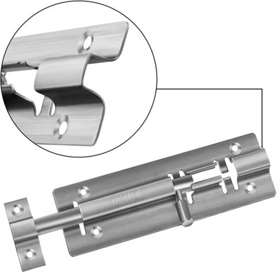 Stainless Steel Slide Bolt Lock Catch Latch for Bathroom Toilet Shed ...