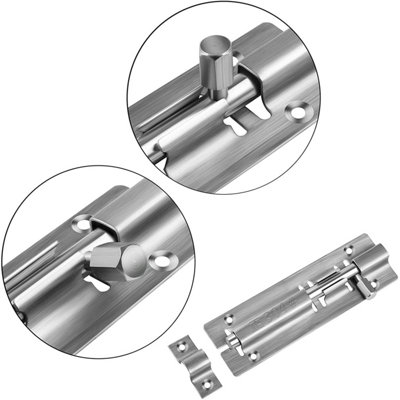 Stainless Steel Slide Bolt Lock Catch Latch for Bathroom Toilet Shed ...