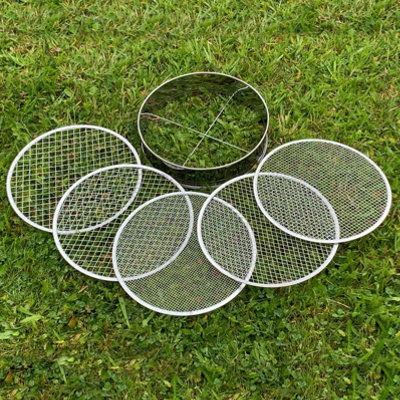 Stainless Steel Soil Sieve with 5 Interchangeable Filters - Potting ...