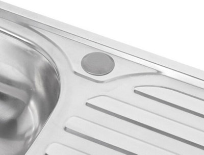 Stainless Steel Square Single Bowl Kitchen Sink Reversible Waste ...