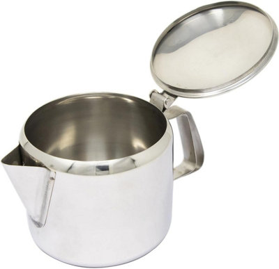Stainless Steel Tea Pot Coffee Kitchen Flip Lid Handle Restaurant Hotel ...