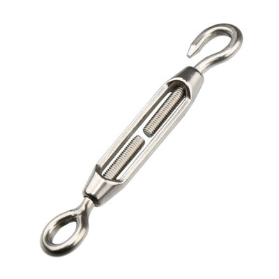 Stainless Steel Turnbuckle Wire Tensioner M4 Rope Strainer Hook and Eye ...