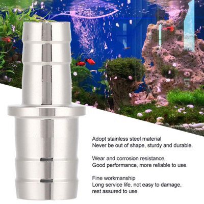 Stainless Steel Water Pipe Adapter Connector for Fish Tanks,12mm to 16mm